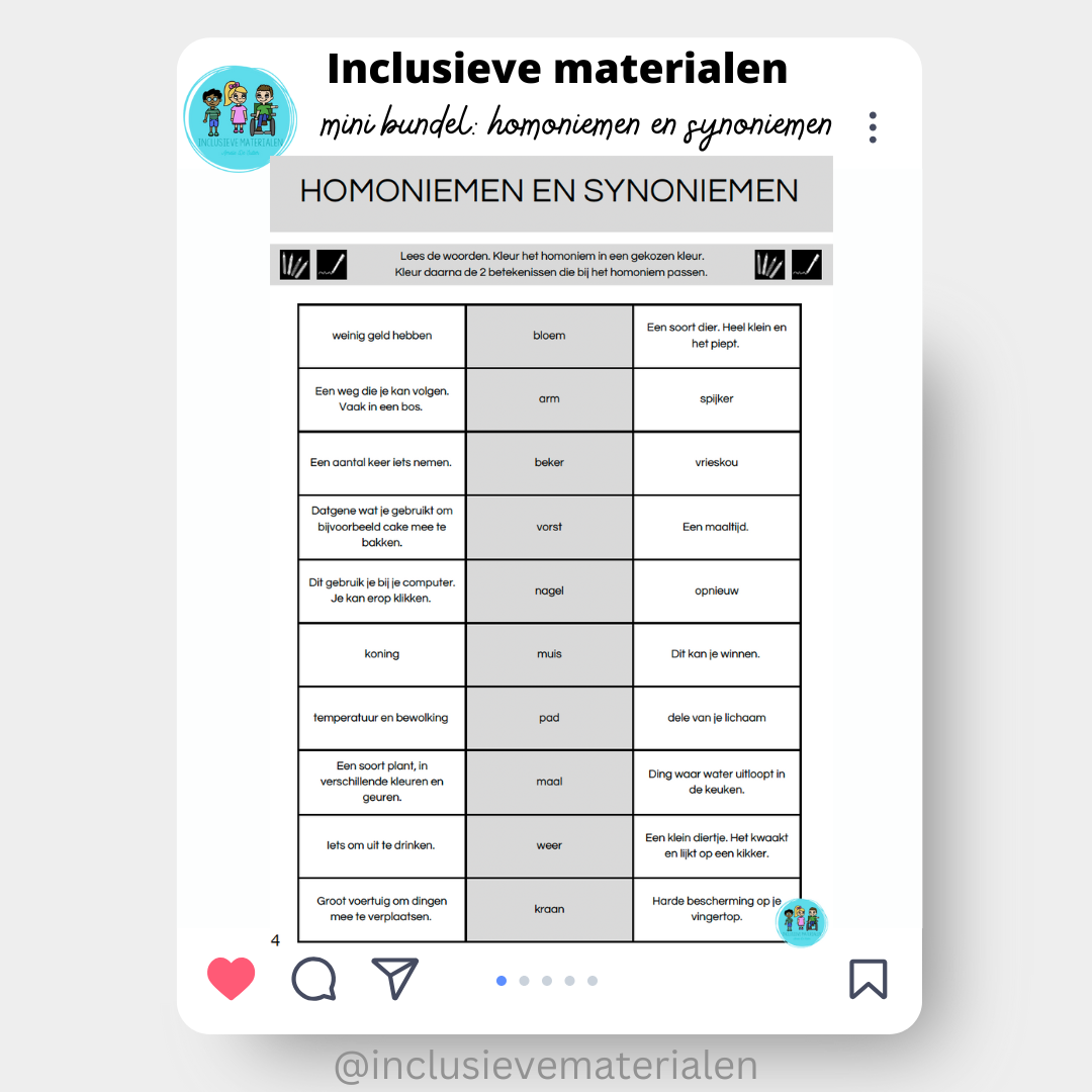 Mini bundel: homoniemen en synoniemen