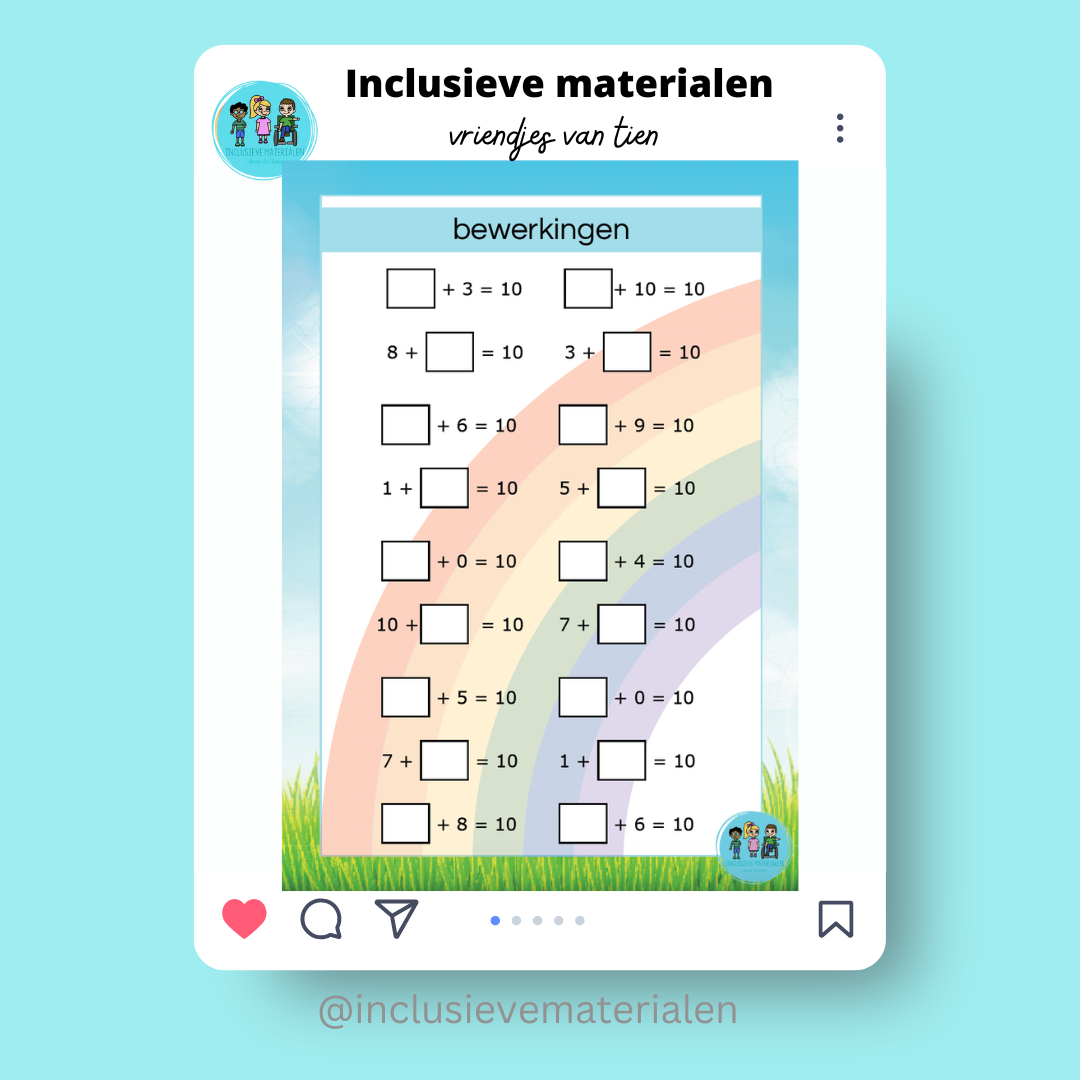 Vriendjes van tien (met visuele ondersteuning)
