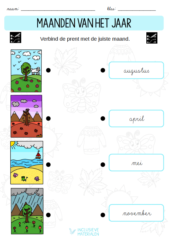 de maanden van het jaar