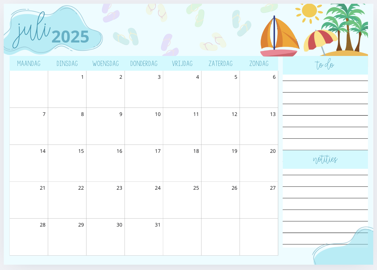 Kalenders schooljaar 2025-2026