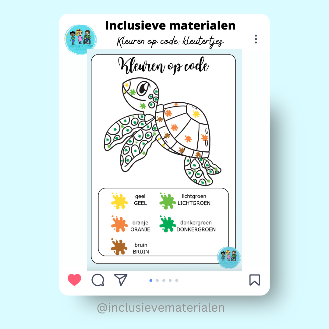 Kleuren op code: niveau kleutertjes