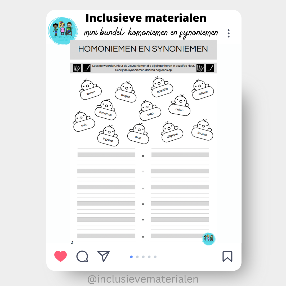 Mini bundel: homoniemen en synoniemen
