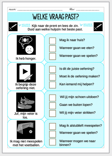 Sociaal-emotionele vaardigheden - hulpvragen stellen