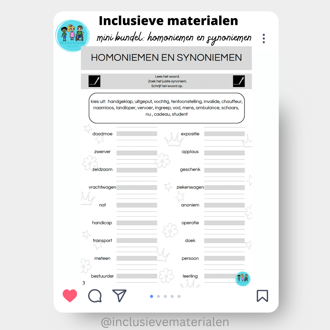 Mini bundel: homoniemen en synoniemen