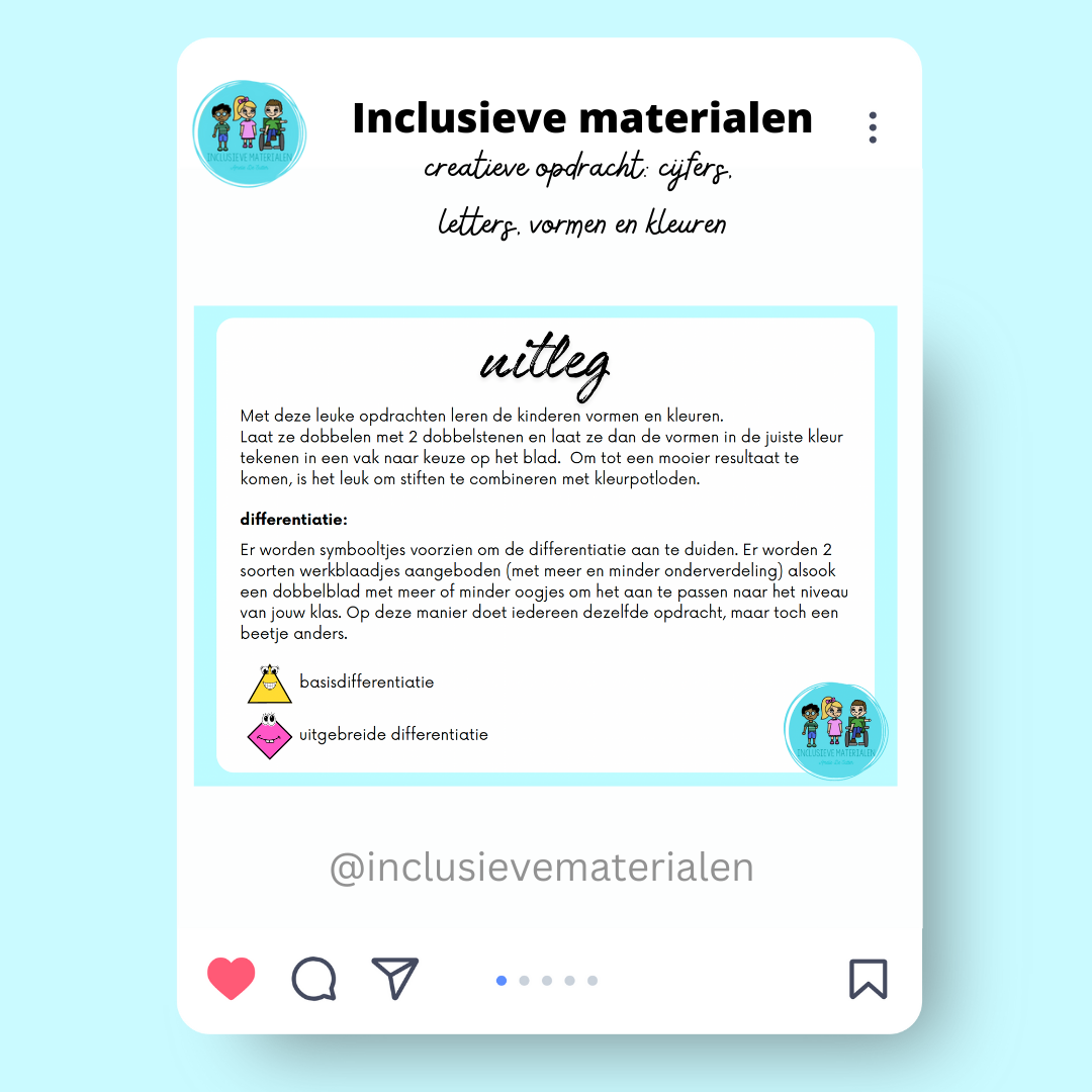 Creatieve opdrachten: cijfers, letters, kleuren en vormen