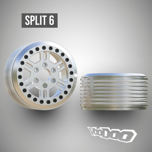 1.9 SILVER Split6 Voodoo DeepPocket Wheels (2 wheels) | Team Ottsix Racing