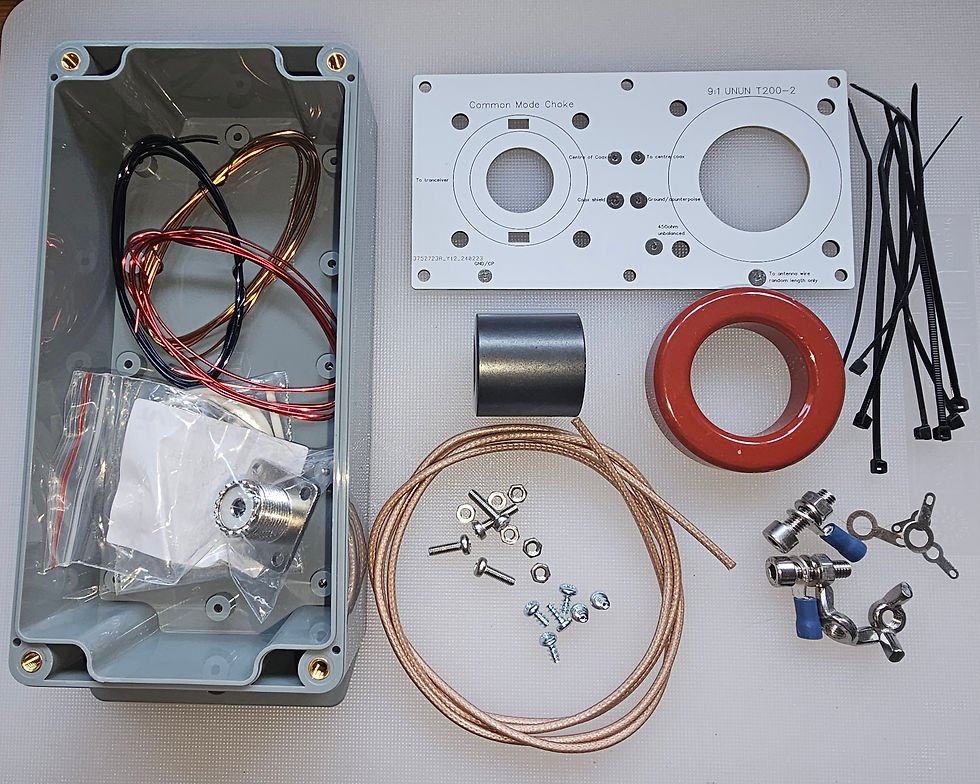 9:1 End Fed Random Wire Kit (EFRW) with Common Mode Choke for 80m-10m ...