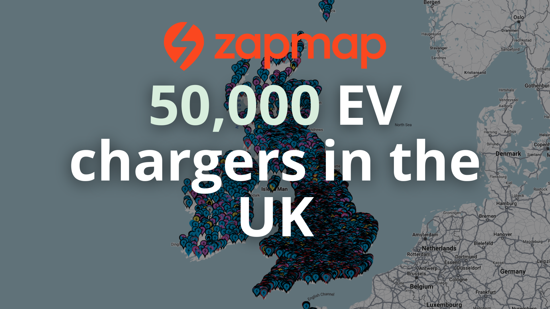 The UK has hit 50,000 EV chargers!
