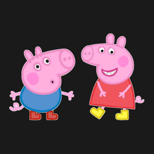 Pre- Cut Peppa Pig and George Pig edible image | Frangipani Bakehouse