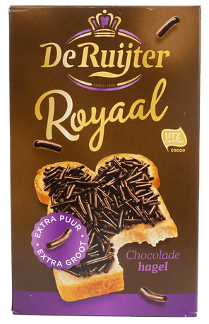 DeRuijter Royale Extra Dark Chocolate Hail 380gr | TheKlomp
