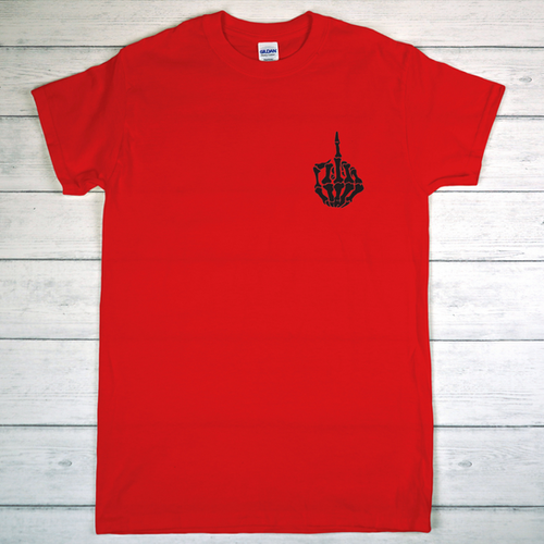 Skeleton Middle Finger Shirt Design | Catydid Arts