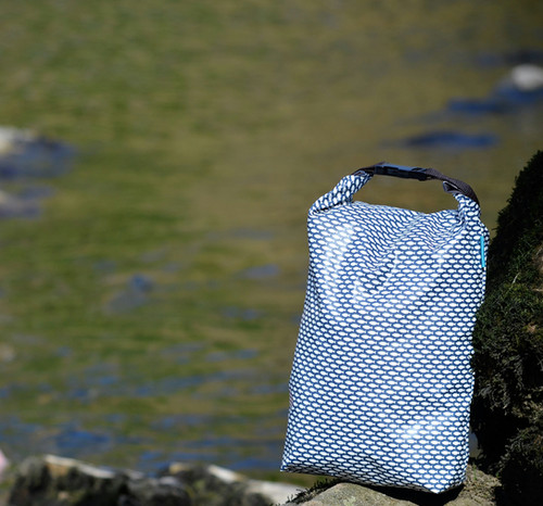 Small Extra Long PVC Vinyl Bag small fishy design | Oilcloth Bag Company