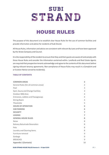 House Rules | subistrand