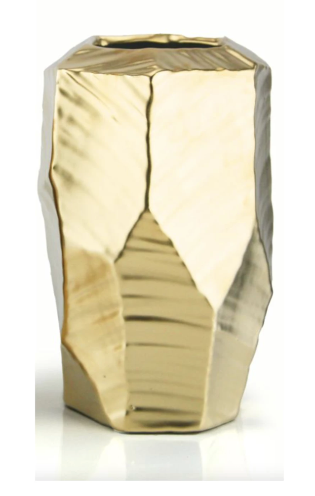 Gold Shiny Geometric Container