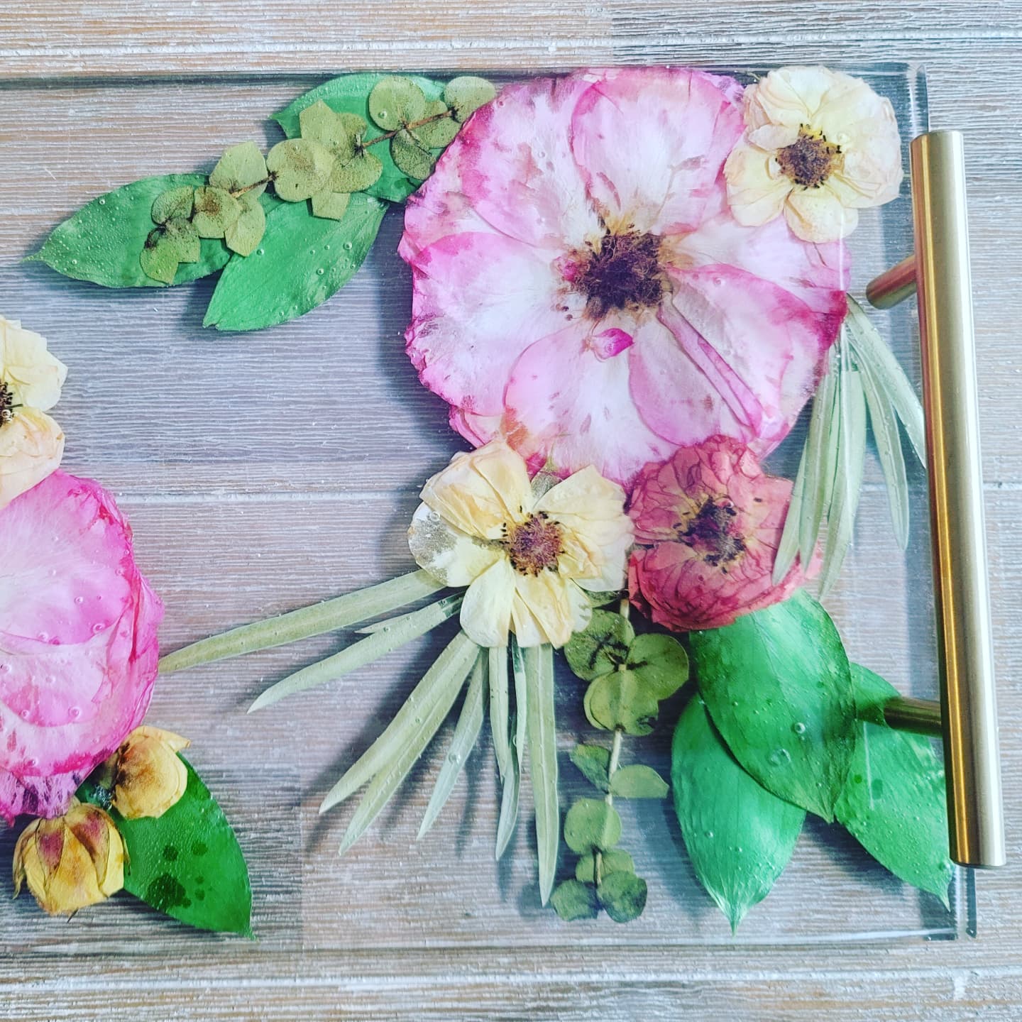 Flower Serving Tray Home & Living Trays Dining & Serving etna.com.pe