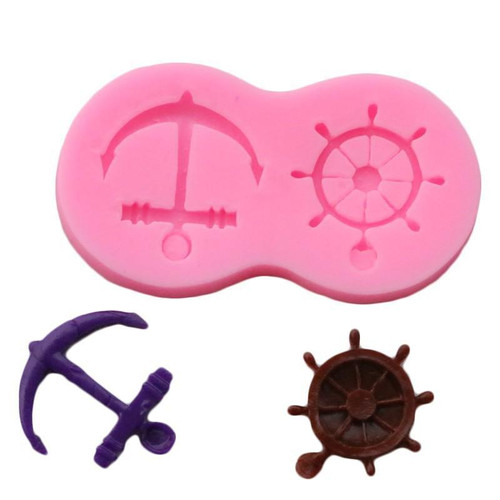 Molde silicón timón y ancla | ASIA MALL