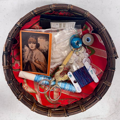 Vintage Chinese Sewing Basket (VCSB4) | Judith Baker Montano