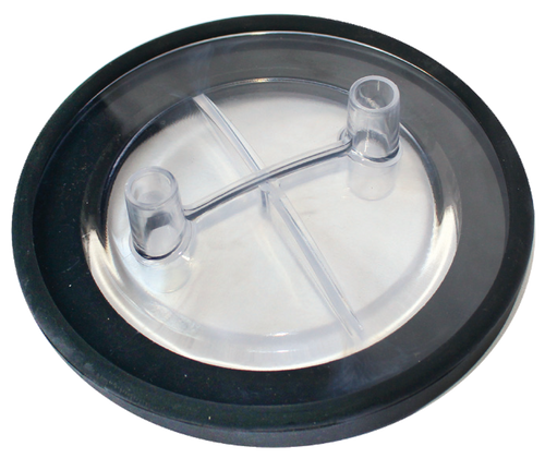 Clear Plastic Trap Lid with gasket | holsteinsupplyinc