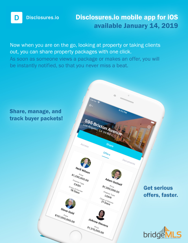 Disclosures.io mobile app for iOS