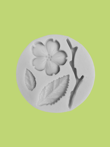 Molde para Fondant - Flor, tallo y hoja | SprinklesCancun