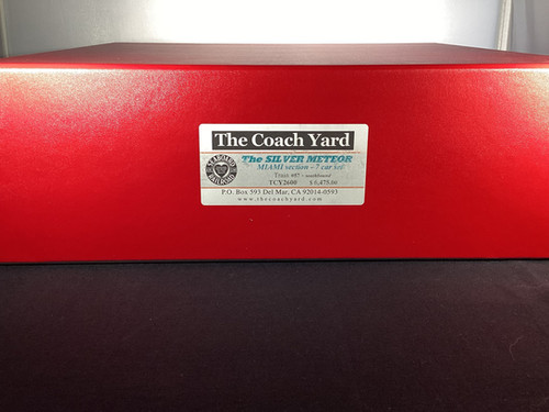 TCY THE SILVER METEOR MIAMI SECTION 7 CAR SET TRAIN #57 SOUTHBOUND ...