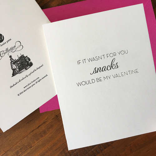 Snacks Valentine Card | Alice-Louise Press