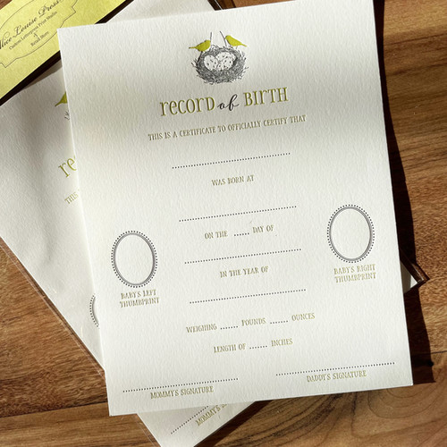 Record of Birth | Alice-Louise Press