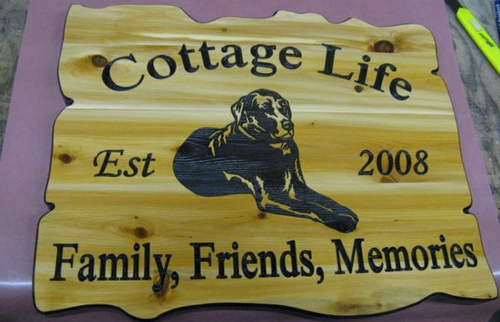 Cottage Life Cedar Sign