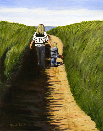 Walk to the Beach -Original Sold | June Ellis Artist