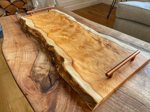 Solid wood live edge platter / grazing board | Sawn
