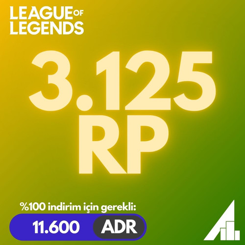 ADR Mağaza | League of Legends - 3125 RP | AderPlay