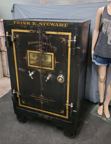 Antique Diebold Special Double Door Floor Safe on Casters ...