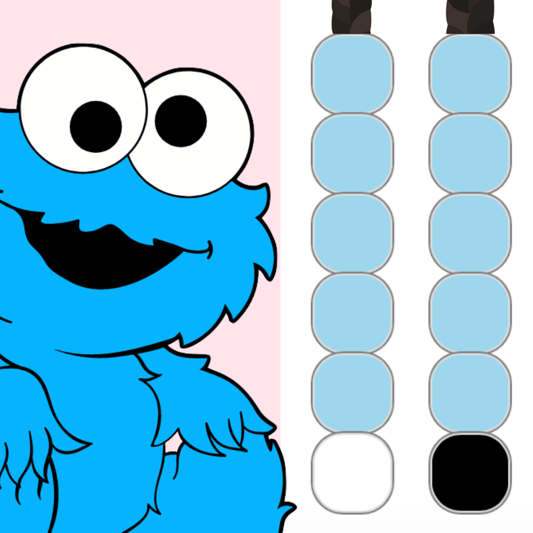 Cookie Monster-Inspired Bead Patterns