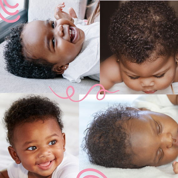 Newborn Baby Girl With Curly Hair