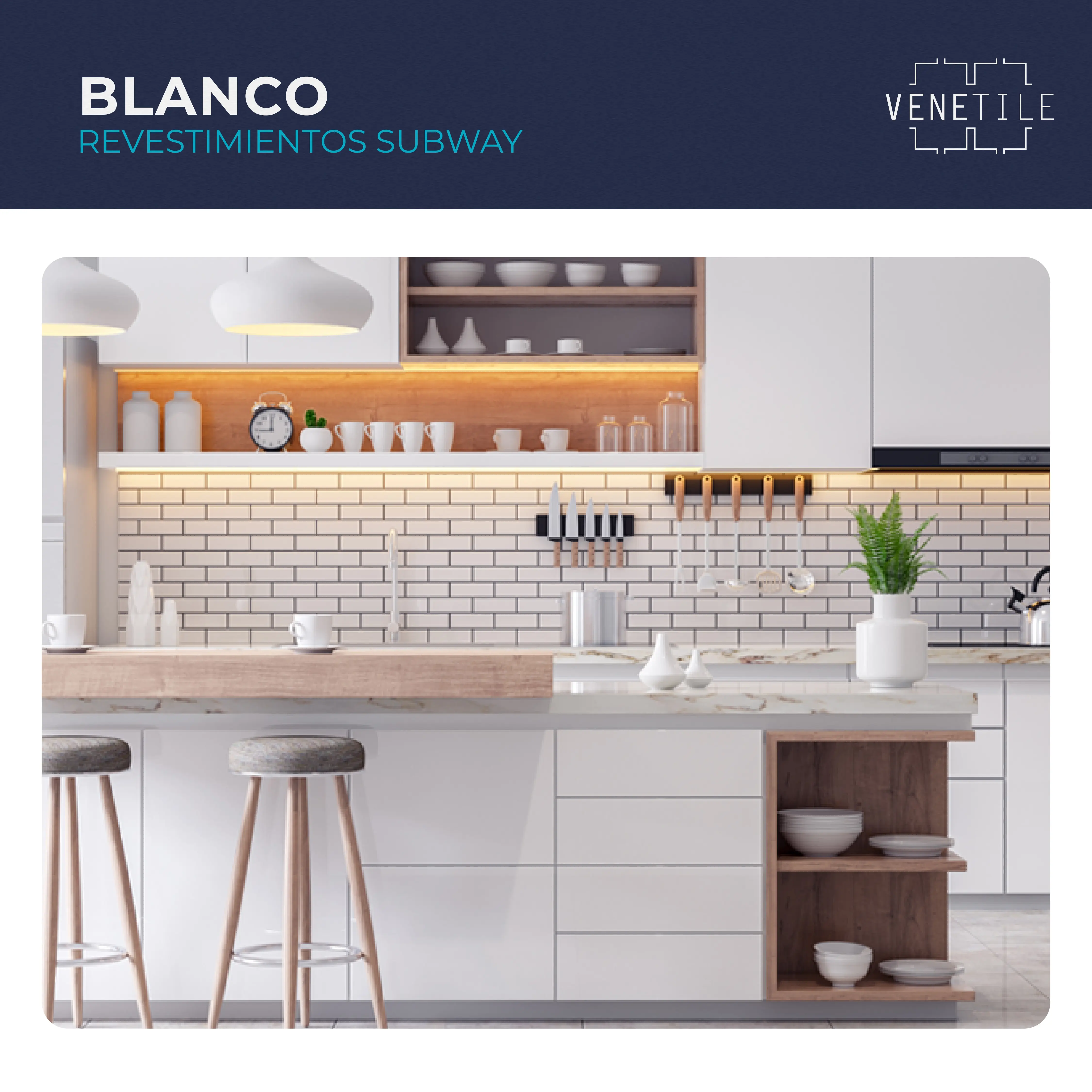 Azulejos Subway Blanco 1 m2 | VeneTile