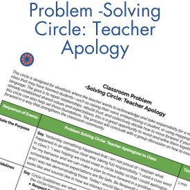 Problem -Solving Circle: Teacher Apology | Mooiman Consulting