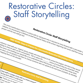Restorative Circle: Staff Storytelling
