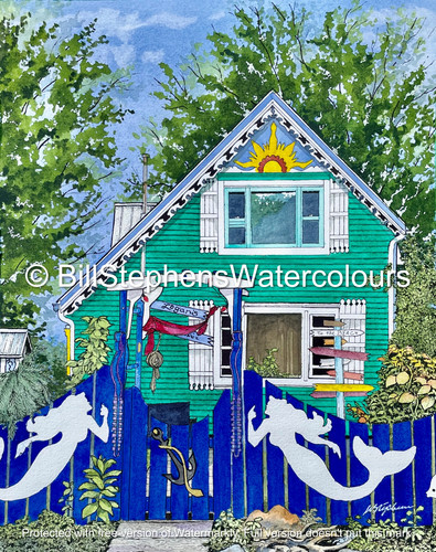 Painted Ladies of Grimsby Beach - Mermaids | Bill Stephens Art