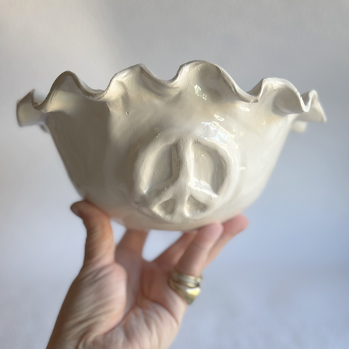 chunky peace sign serving dish | Marigold and Lettice