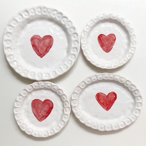 painted heart plates | Marigold and Lettice