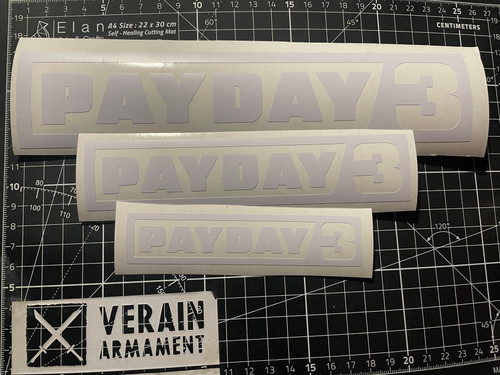Payday 3 Logo Vinyl Sticker Decal | Verain Armament