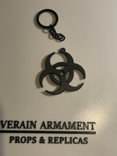 Biohazard Symbol Keyring (No Background) | Verain Armament