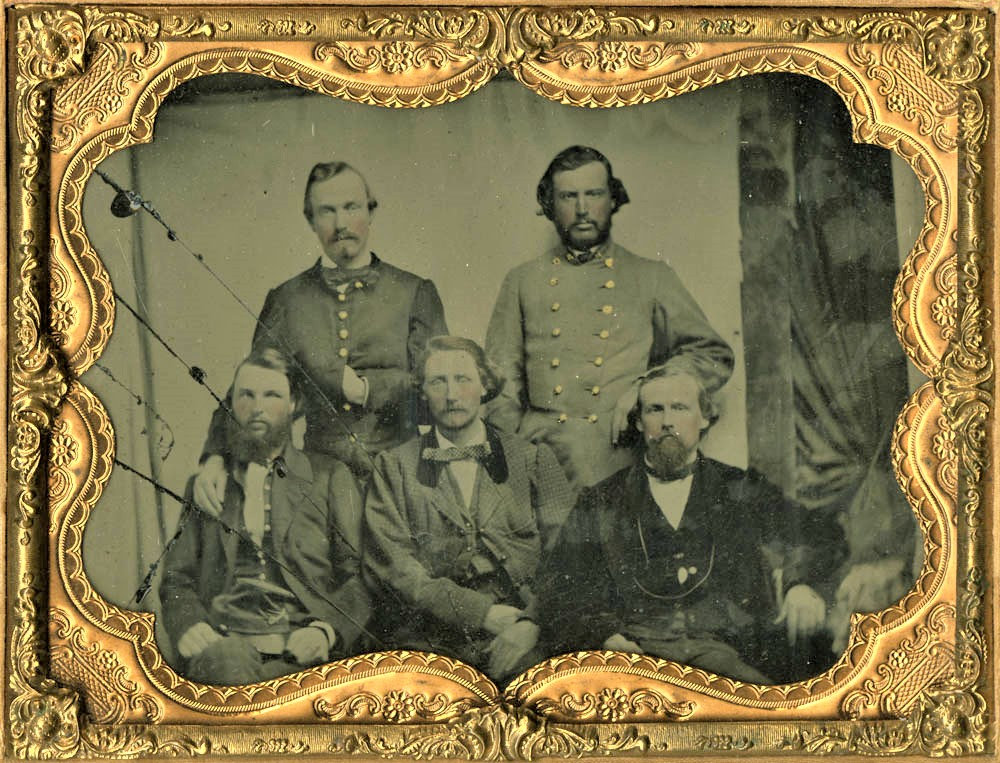 Ambrotype Gen Benjamin McCulloch’s Staff-Francis Crawford Armstrong and ...