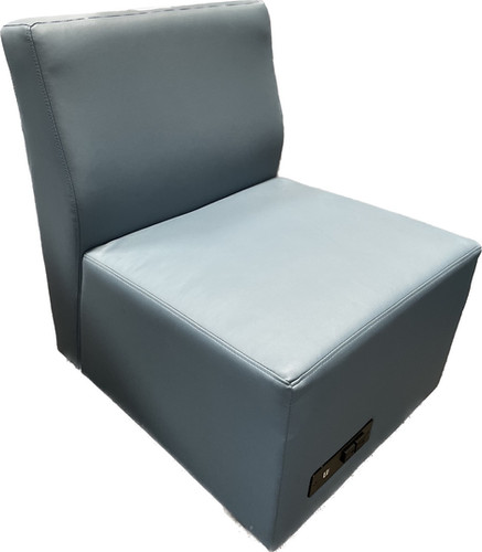 Blue Lounge Chair w' Power No Arms | Jamesville Furniture