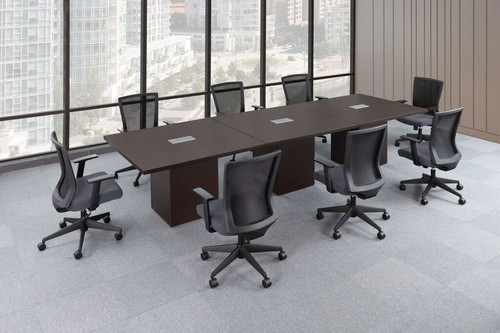 12' Square Laminate Conference Table w/ Square Base | Jamesville Furniture