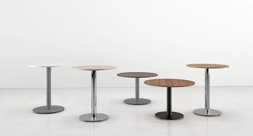 Round Tables w/ Round Metal Bases | Jamesville Furniture