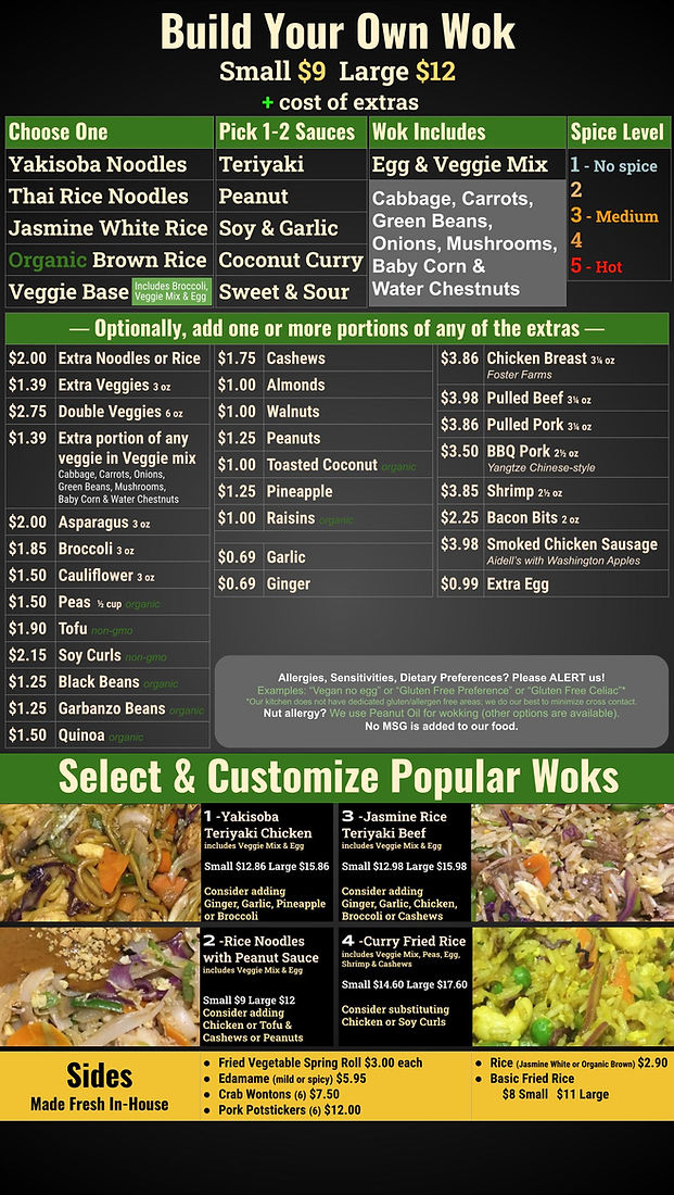Menu | Quick Wok