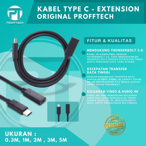 Kabel Type-C Extension Original Profftech | ProffTech