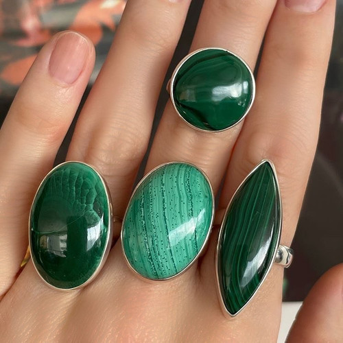 Anillo Malaquita Plata | Misitio