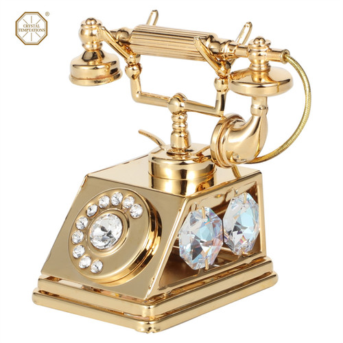 24K Gold plated iron table decoration (Telephone) cryst | CRYSTAL ...